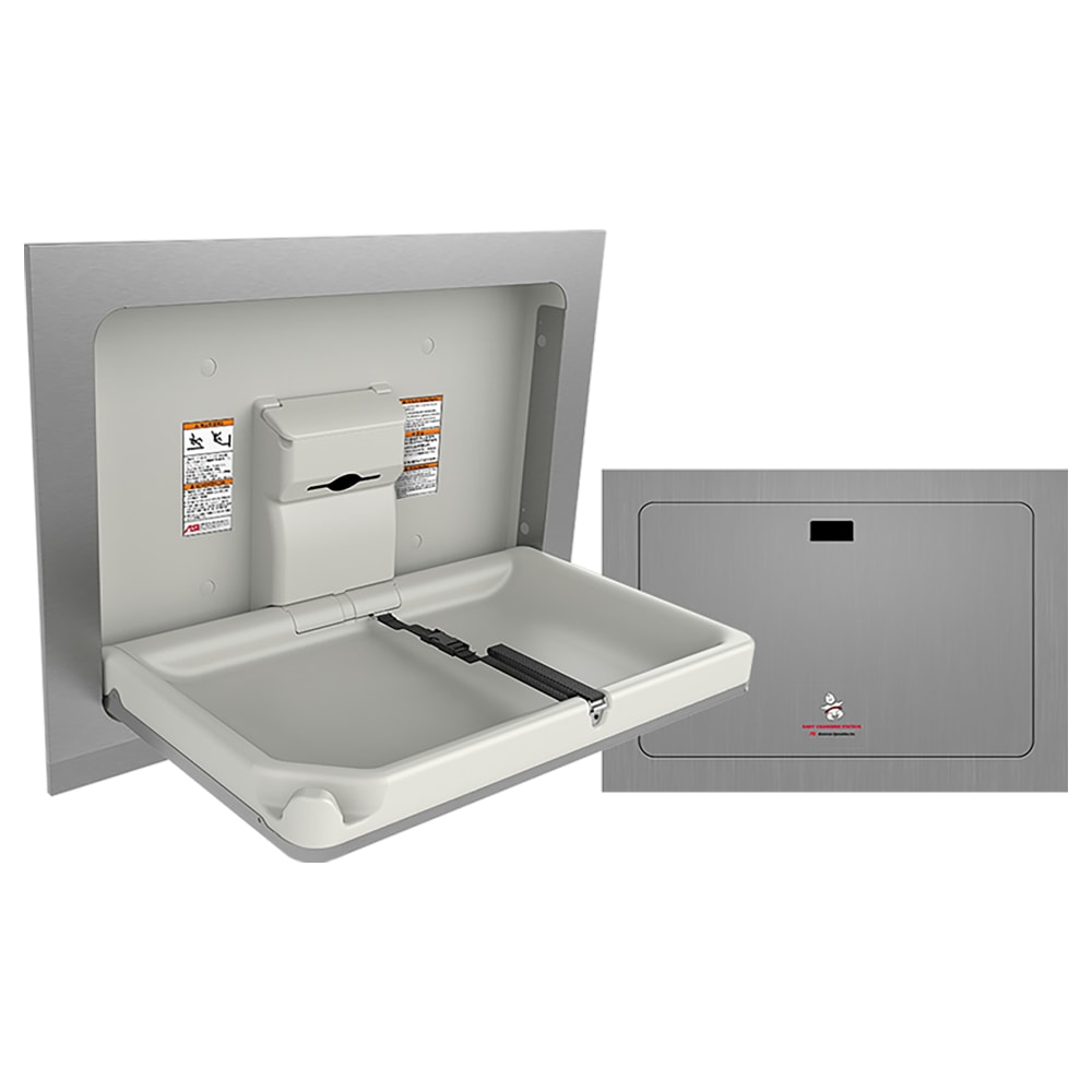 American Specialties 10-9018 Horizontal Recessed Changing Station ...