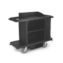 Rubbermaid FG618900BLA Housekeeping Cart w/ Vacuum Holder, 60"L x 22"W ...