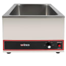 Winco FW-S500 Countertop Food Warmer - Wet w/ (1) Full Size Pan Wells, 120v