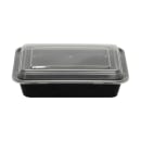 ITI TG-PP-50 50 oz Rectangular To Go Container w/Lid - Plastic, Black