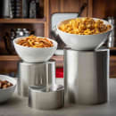 Tablecraft RR3 Round 3 Piece Riser Set, Brushed Stainless Steel, One ...