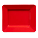 GET ML-11-RSP 12" x 10" Rectangular Red Sensation Plate - Melamine, Red