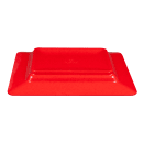 GET ML-11-RSP 12" x 10" Rectangular Red Sensation Plate - Melamine, Red