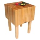 John Boos AA02 16" Maple Top Butcher Block Work Table - 24"L x 24"D