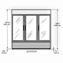 True GDM-72F-HC~TSL01 78" Three Section Display Freezer w/ Swing Doors ...