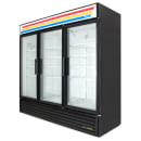True GDM-72F-HC~TSL01 78" Three Section Display Freezer w/ Swing Doors ...