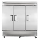 True T-72F-HC 78" Three Section Reach In Freezer, (3) Solid Doors, 115v