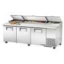 True TPP-93 93" Pizza Prep Table w/ Refrigerated Base, 115v