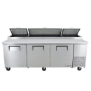 True TPP-93 93" Pizza Prep Table w/ Refrigerated Base, 115v