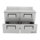 True TWT-48D-4-HC 48" Worktop Refrigerator w/ (2) Sections & (4 ...