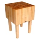 John Boos AA02 16" Maple Top Butcher Block Work Table - 24"L x 24"D