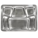 Winco SMT-2 Stainless Rectangular Tray w/ (6) Compartments, 15 1/2" x ...