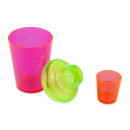 GET 17 1/2 oz Plastic Bar Cocktail Shaker Set, Neon (SH-175-NEON)