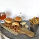 Tablecraft 10508 Bread Board w/ Handle - 13 5/8" x 7 3/4", Acacia Wood