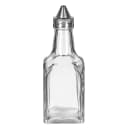 Tablecraft 600 6 oz Cruet w/ Stainless Steel Top - Glass, Clear