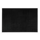 Winco BM-1812K Rectangular Bar Mat - 18" x 12", Rubber, Black