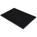 Winco BM-1812K Rectangular Bar Mat - 18" x 12", Rubber, Black
