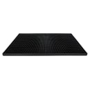 Winco BM-1812K Rectangular Bar Mat - 18" x 12", Rubber, Black