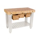John Boos CU-GB4824 4" Maple Top Butcher Block Work Table w/ Undershelf ...