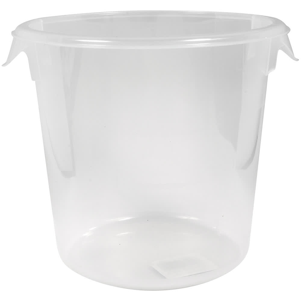 Rubbermaid FG572124CLR 4 qt Round Storage Container - Clear Poly