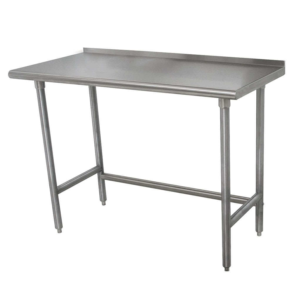 Advance Tabco TFLAG-305 60" 16 ga Work Table w/ Open Base & 430 Series ...