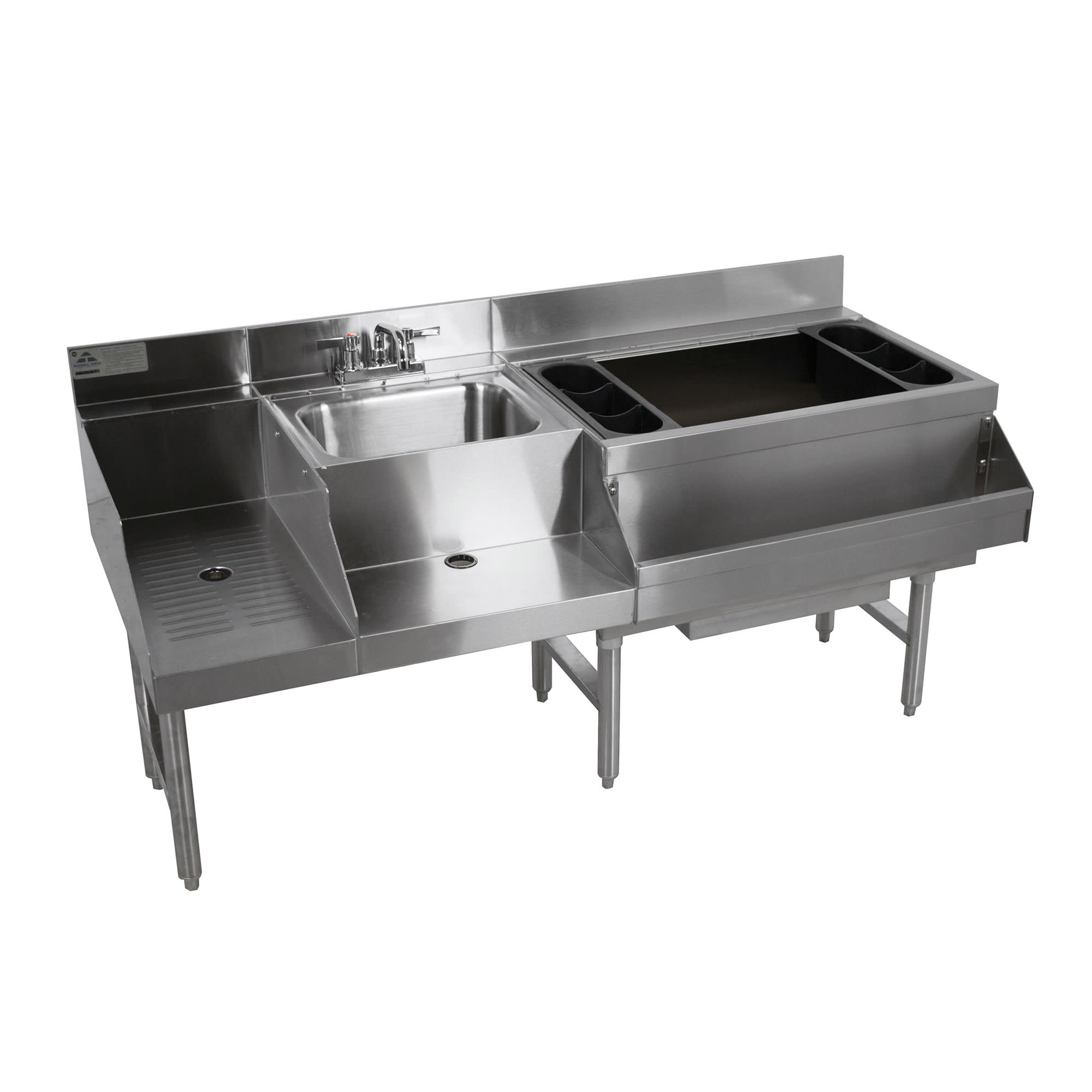Advance Tabco CRU-60R 60" Underbar Basics™ Cocktail Station w/ 98 lb ...