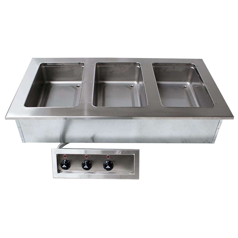Advance Tabco DISW-3-120 Drop-In Hot Food Well w/ (3) Full Size Pan ...