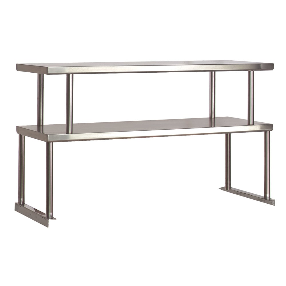 Advance Tabco TOS-3 Double Table Mounted Overshelf, 47 1/8 x 12", Stainless