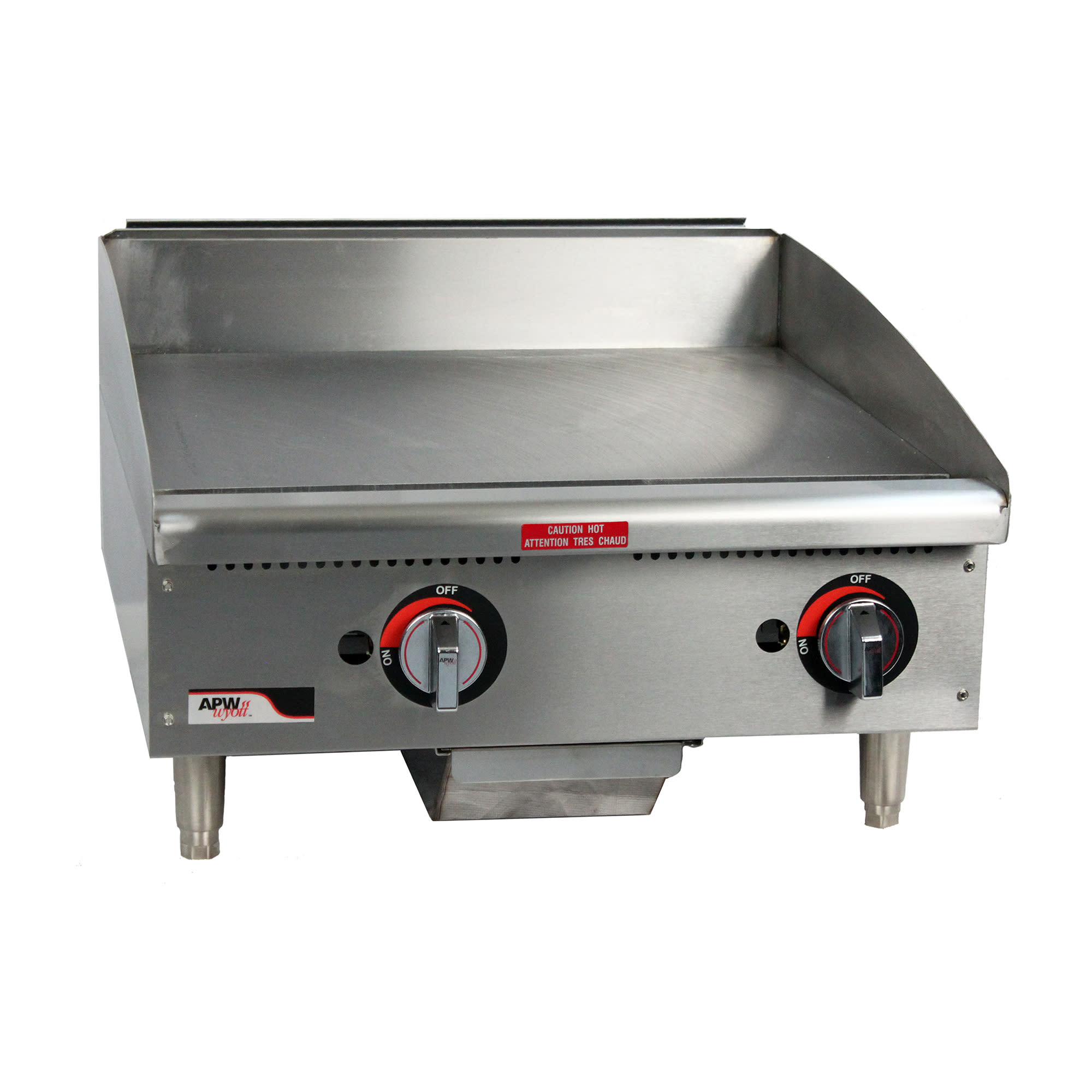 APW GGM-24S 24" Gas Griddle w/ Manual Controls - 1" Steel Plate, Liquid ...