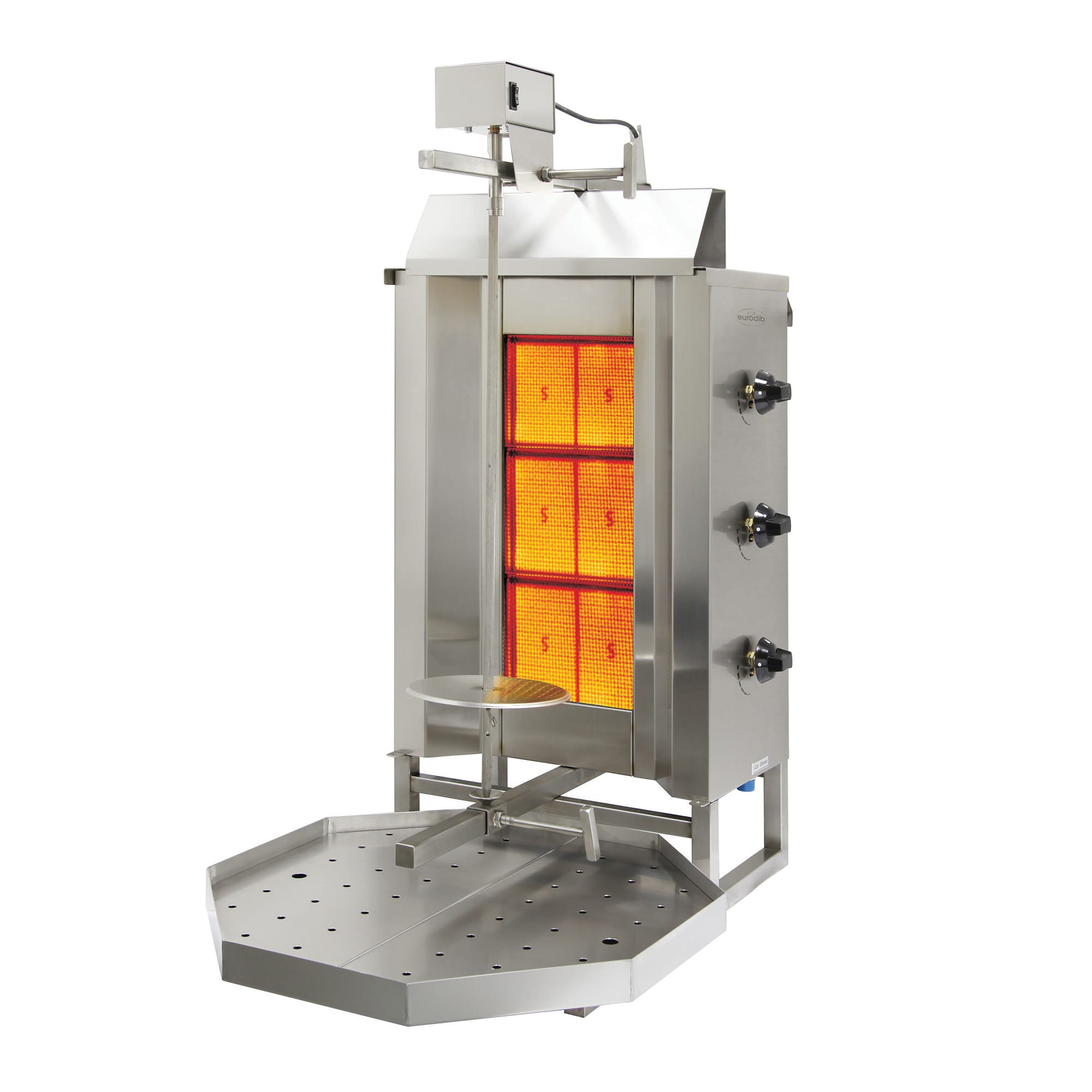 Eurodib VGB3 Gyro Machine w/ 88 lb Capacity - Stainless Steel, Convertible