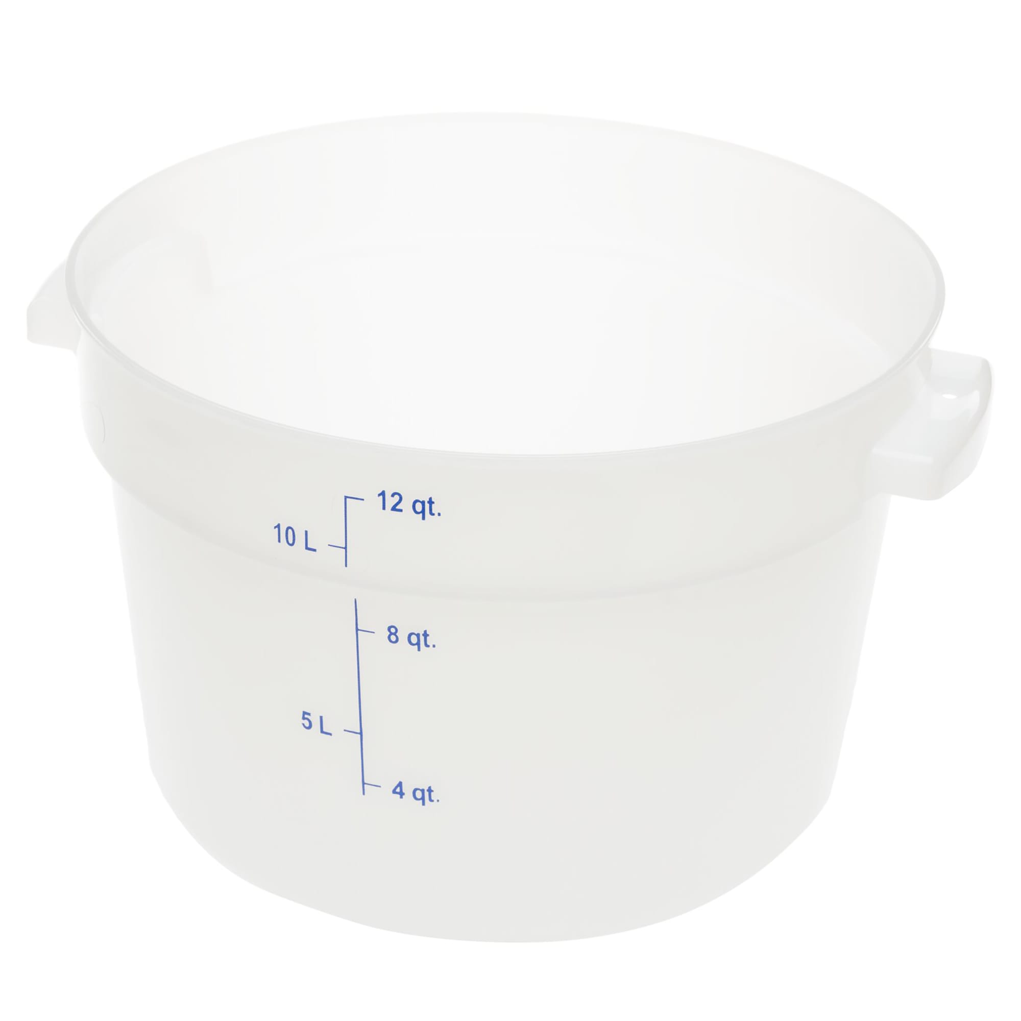 Carlisle 1097702 12 qt Round Storage Container - White