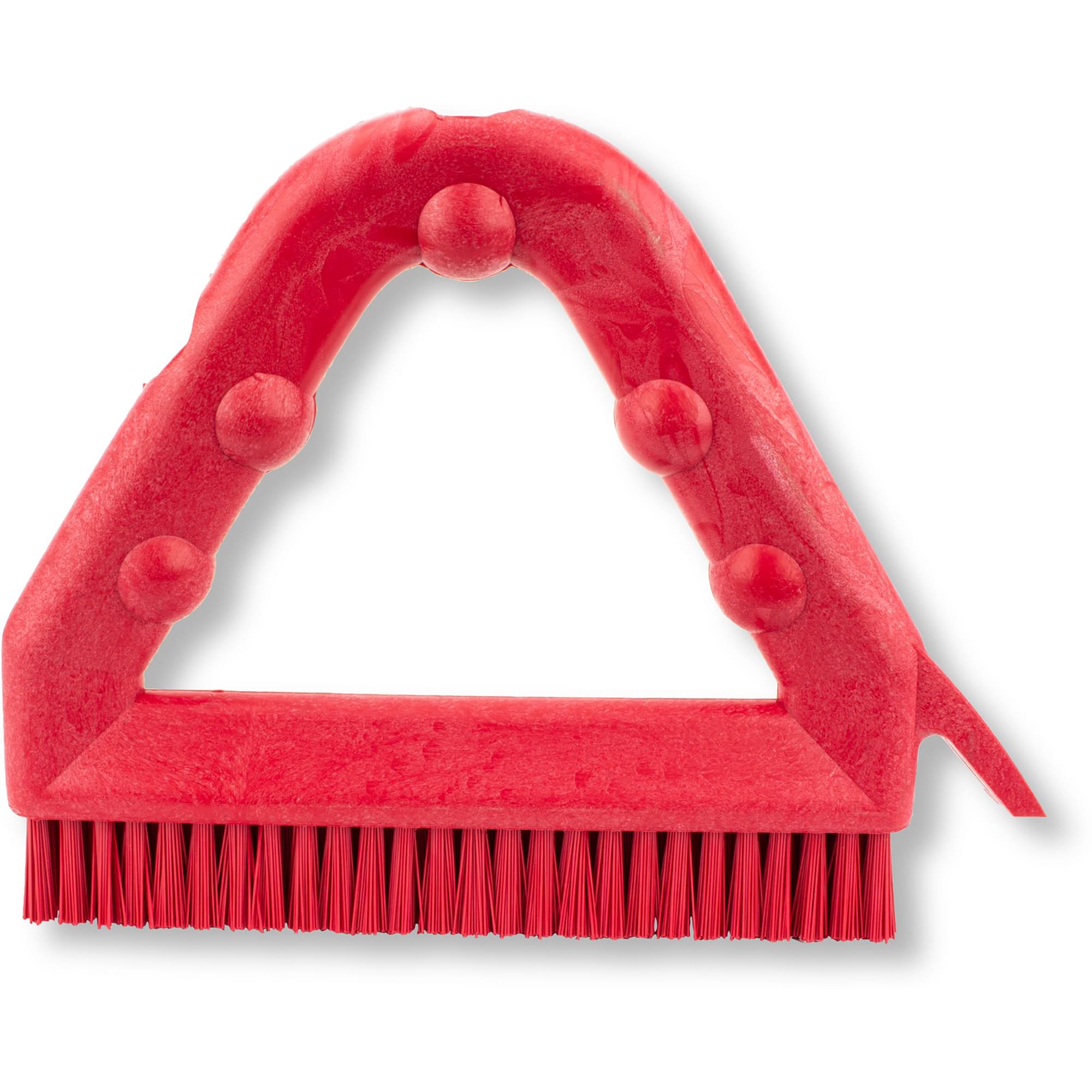 Carlisle 41323EC05 9" Triangular Tile & Grout Brush - Poly/Plastic, Red