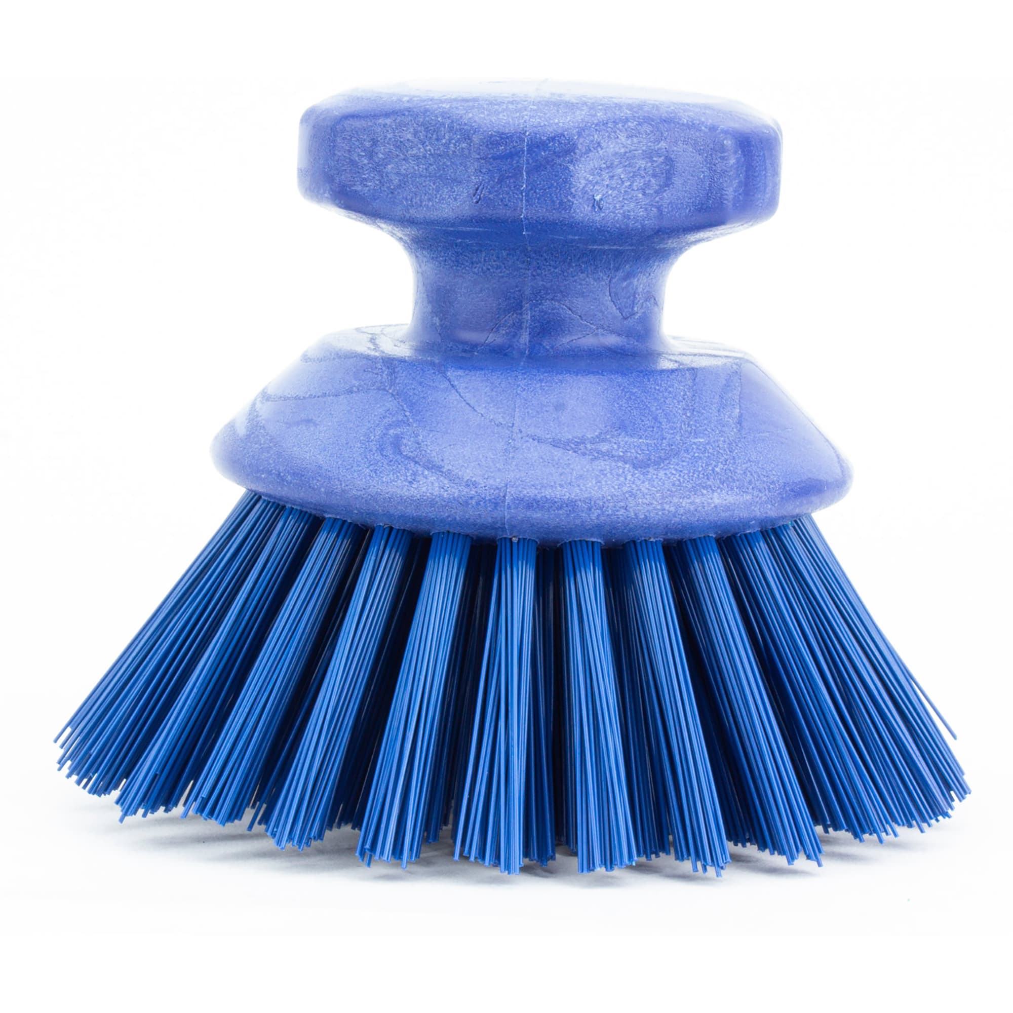 Carlisle 42395EC14 2 3/4" Round Scrub Brush - Polyester Bristles, Blue