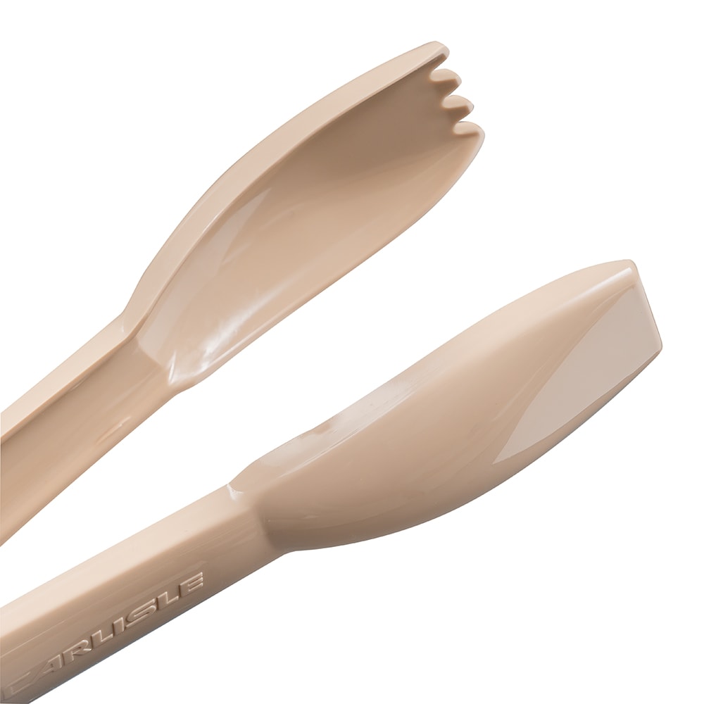 Carlisle 460606 6"L Plastic Salad Tongs, Beige