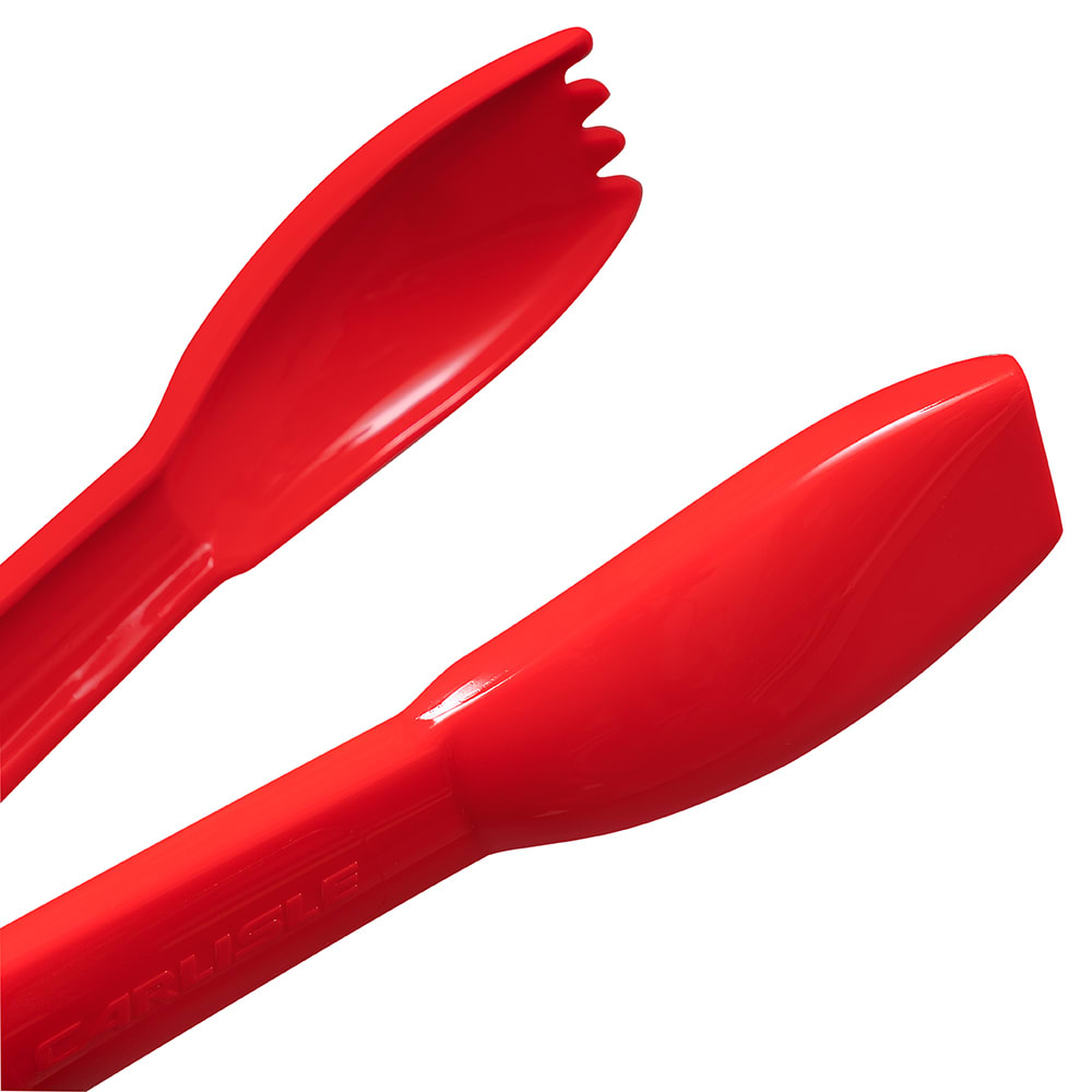 Carlisle 460605 6"L Plastic Salad Tongs, Red