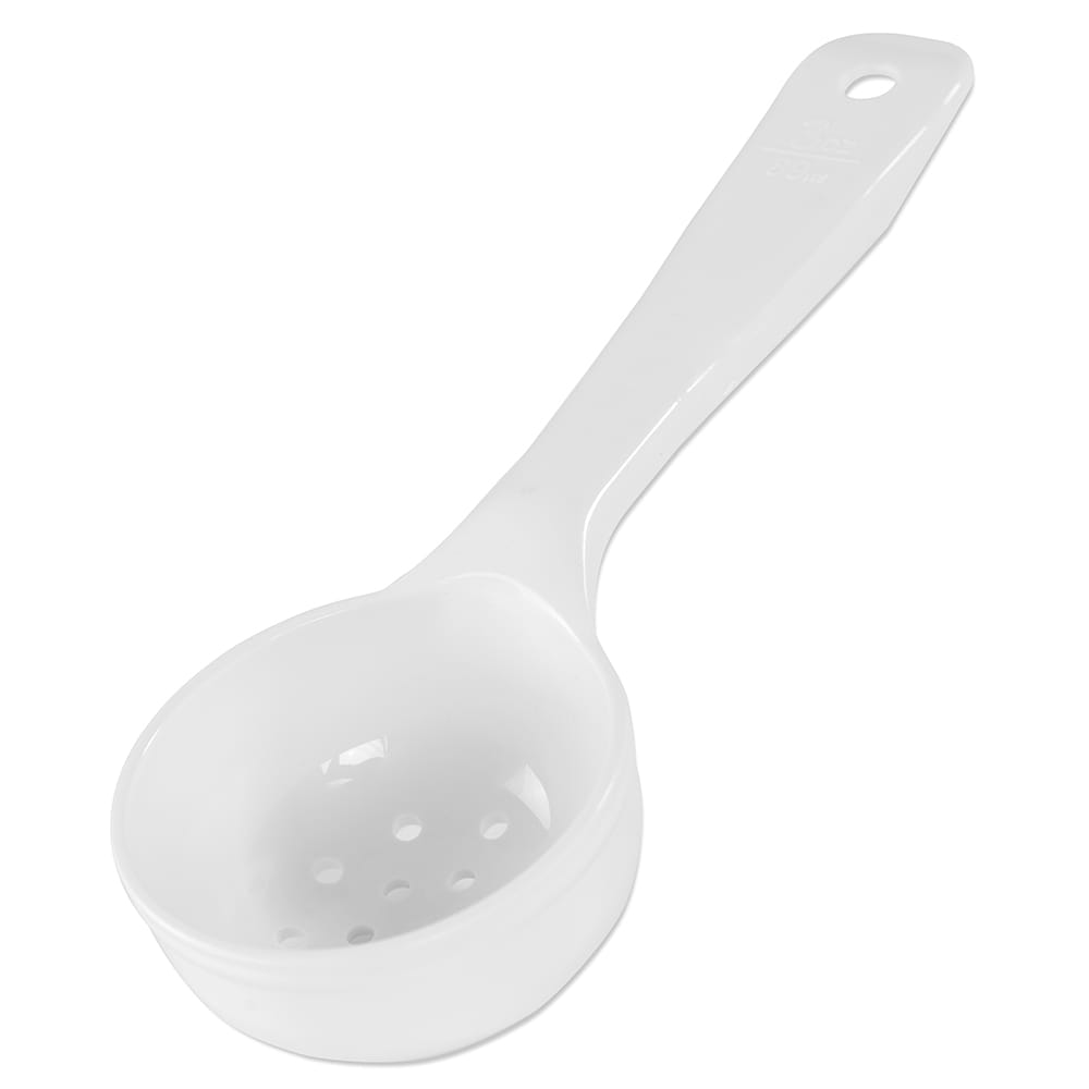 Carlisle 492702 3 oz Perforated Measure Miser® Portion Spoon, White