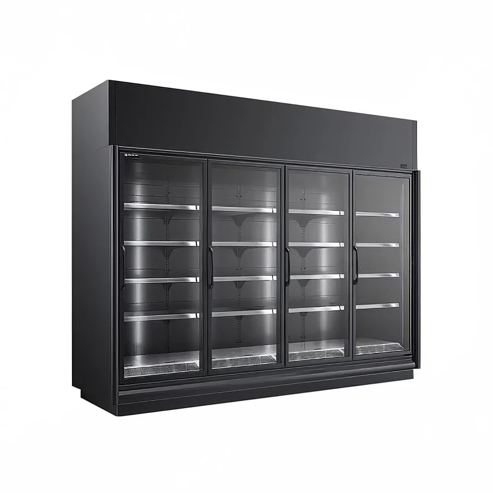 Master-Bilt BEL-4-30CP 127 7/8" Four Section Display Freezer w/ Swing Doors - Top Mount ...
