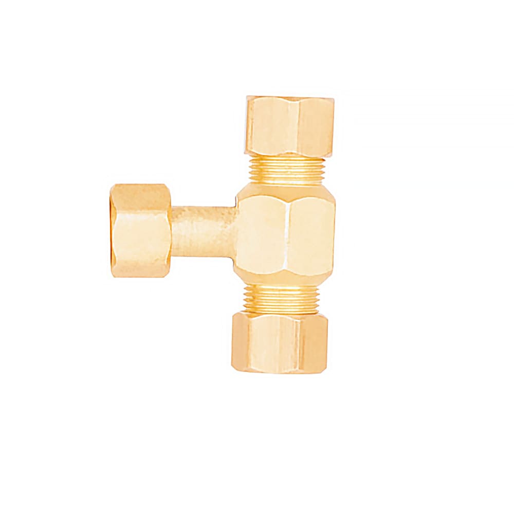 T&S 020862-45 3/8 Compression Bypass Tee, Brass