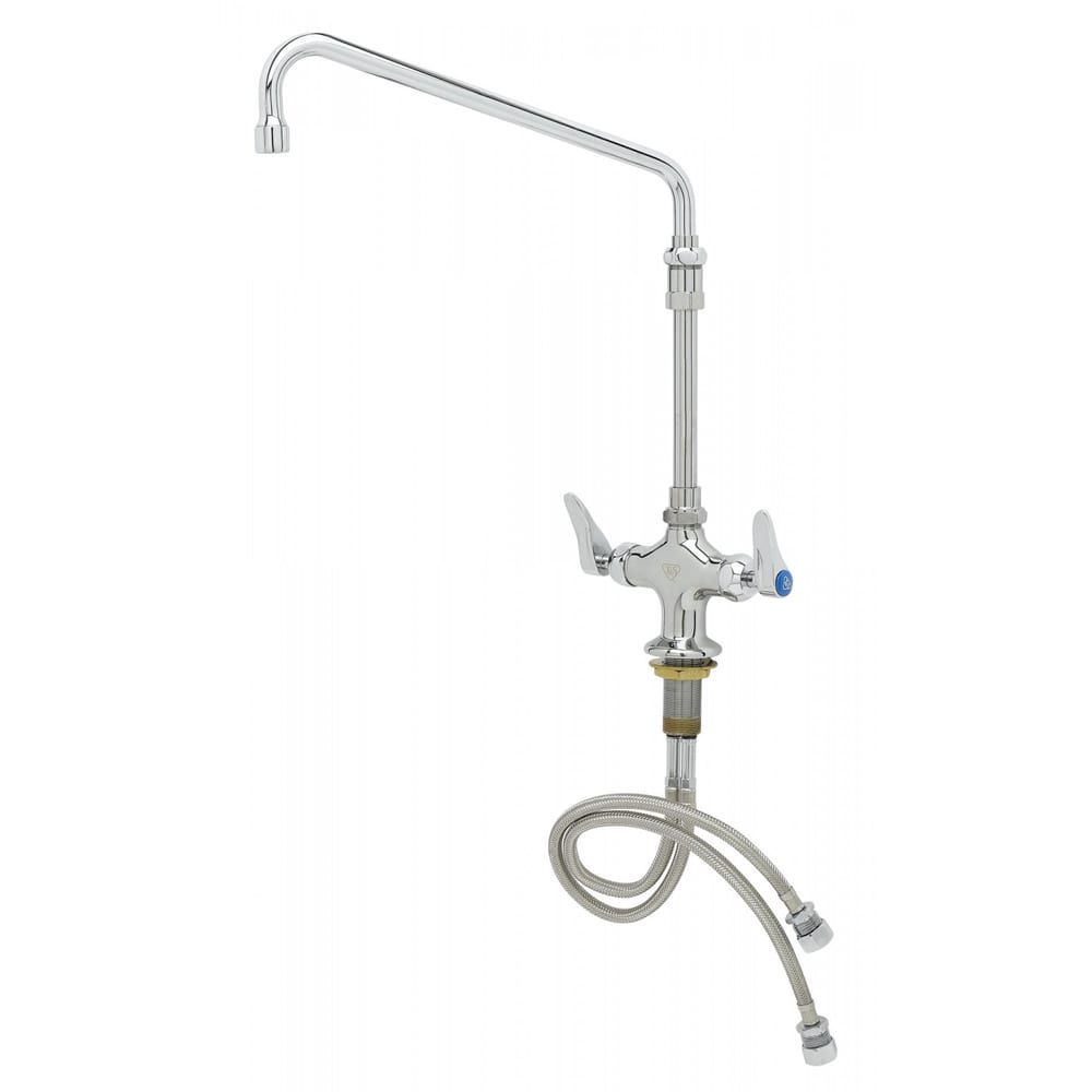 T&S B-0201-02 Deck Mount Mixing Faucet w/ 12" Swing Nozzle