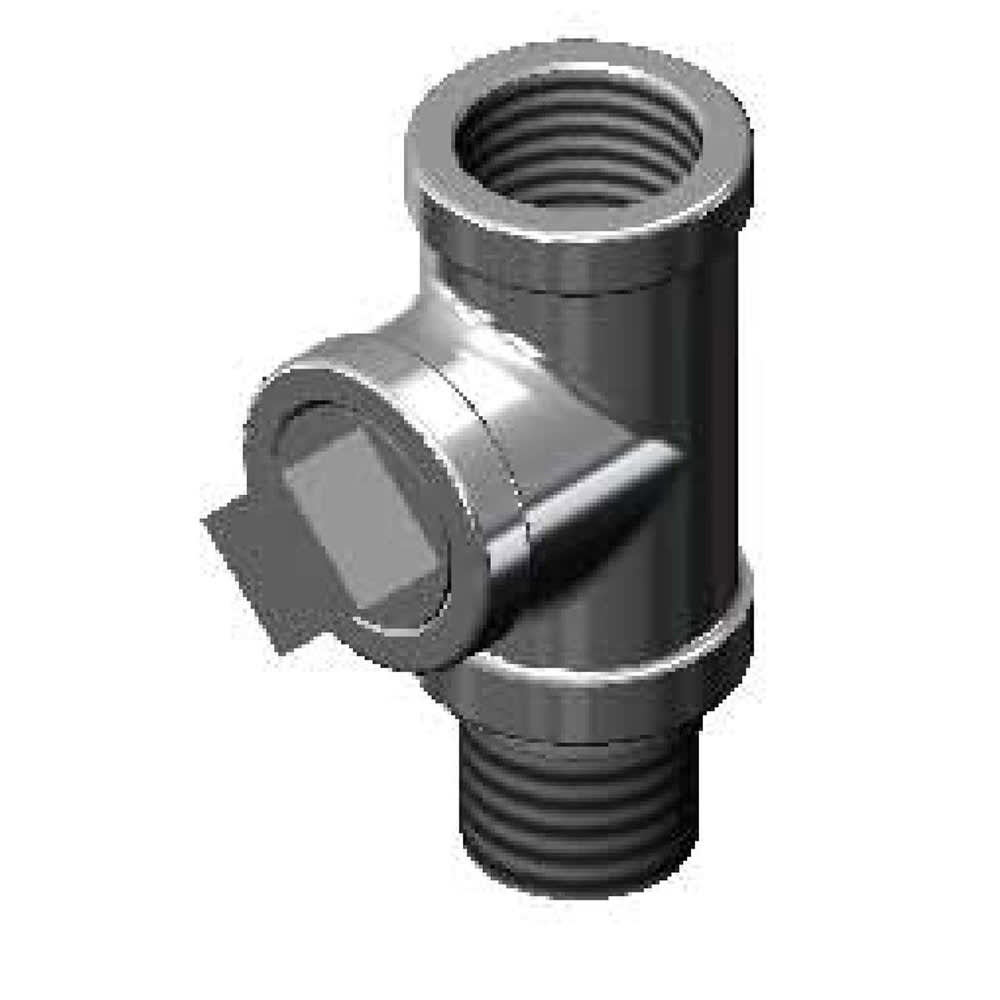 T&S B-TEE-RGD Rigid Tee Assembly, Chrome Plated