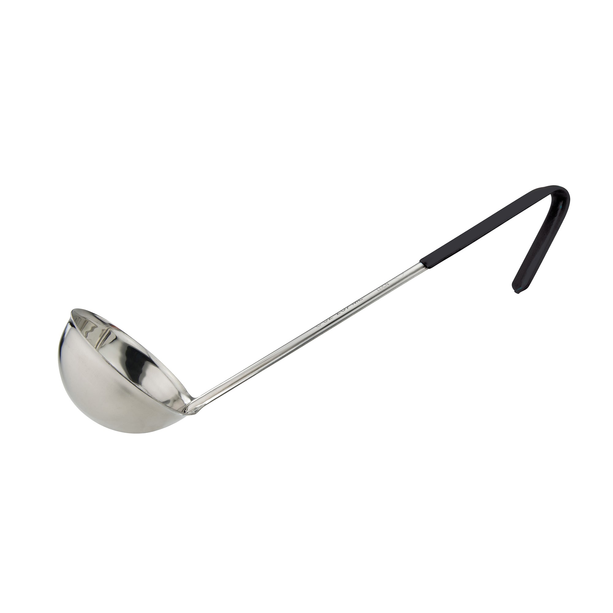 Winco LDCN-8K 8 oz Prime Ladle - Stainless Steel, Black Handle