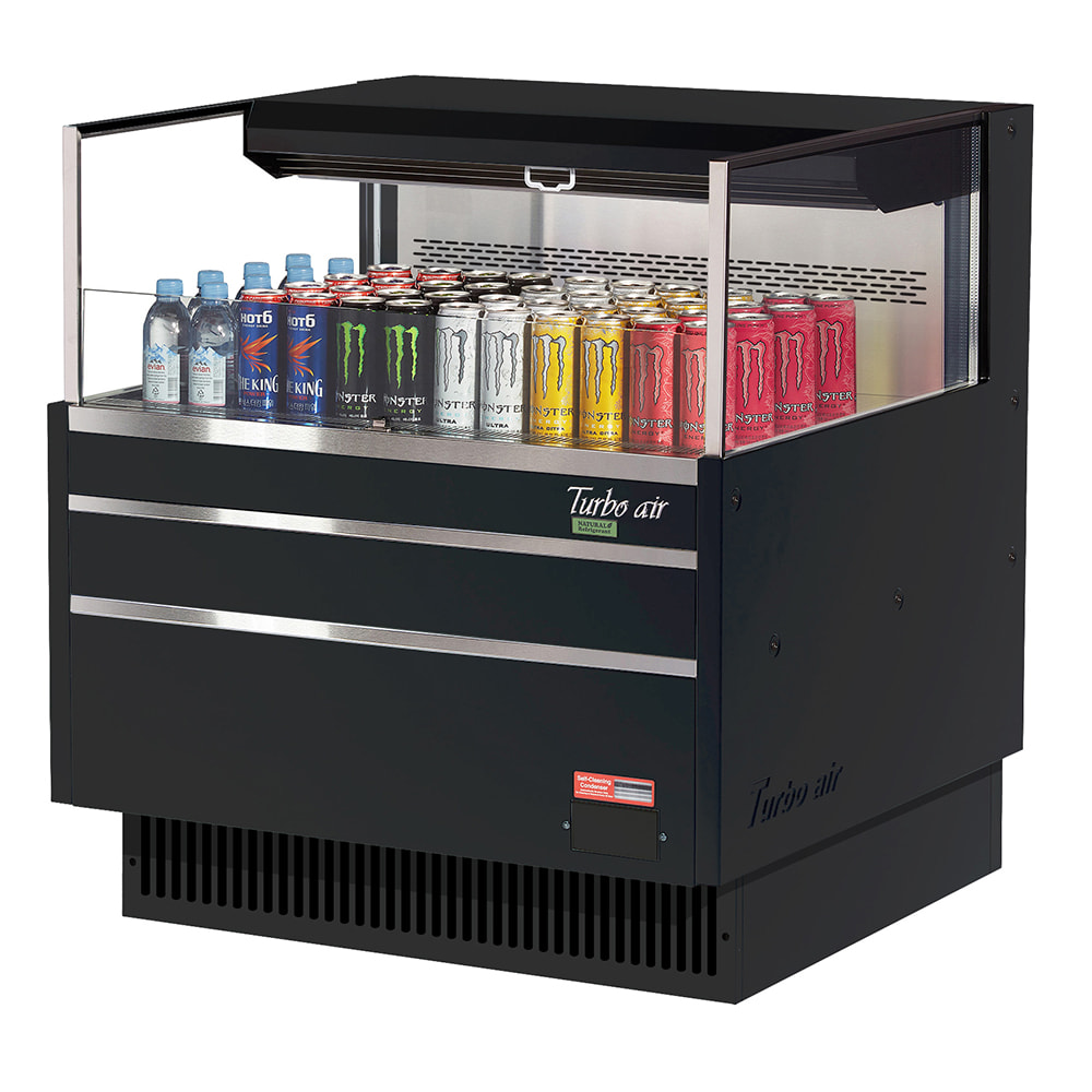 Turbo Air TOM-36L-UF-B-1S-N 34 3/4" Horizontal Open Air Cooler w/ (1 ...