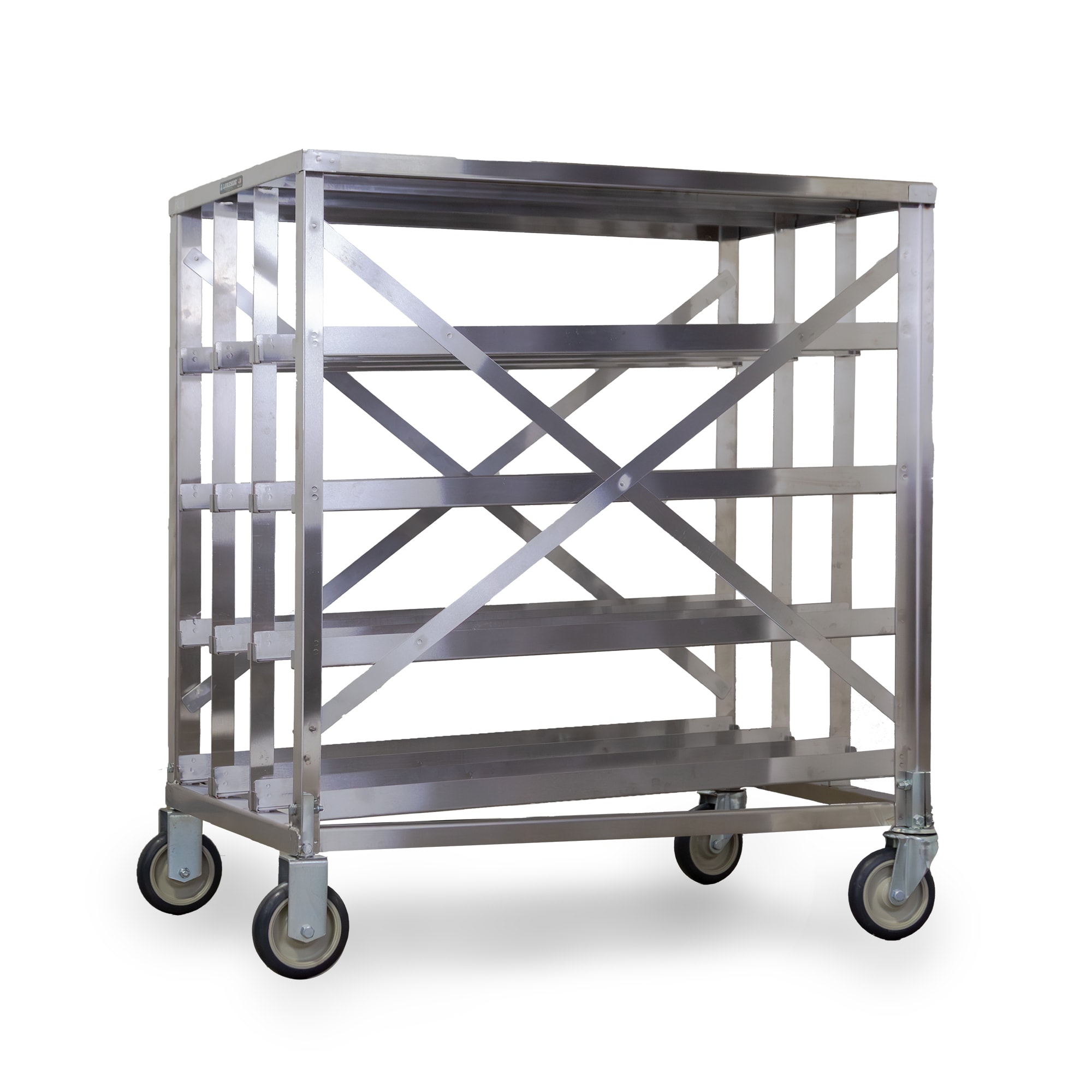 Lakeside 458 41 1/4"H Mobile Can Rack w/ (72) #10 or (96) #5 Capacity