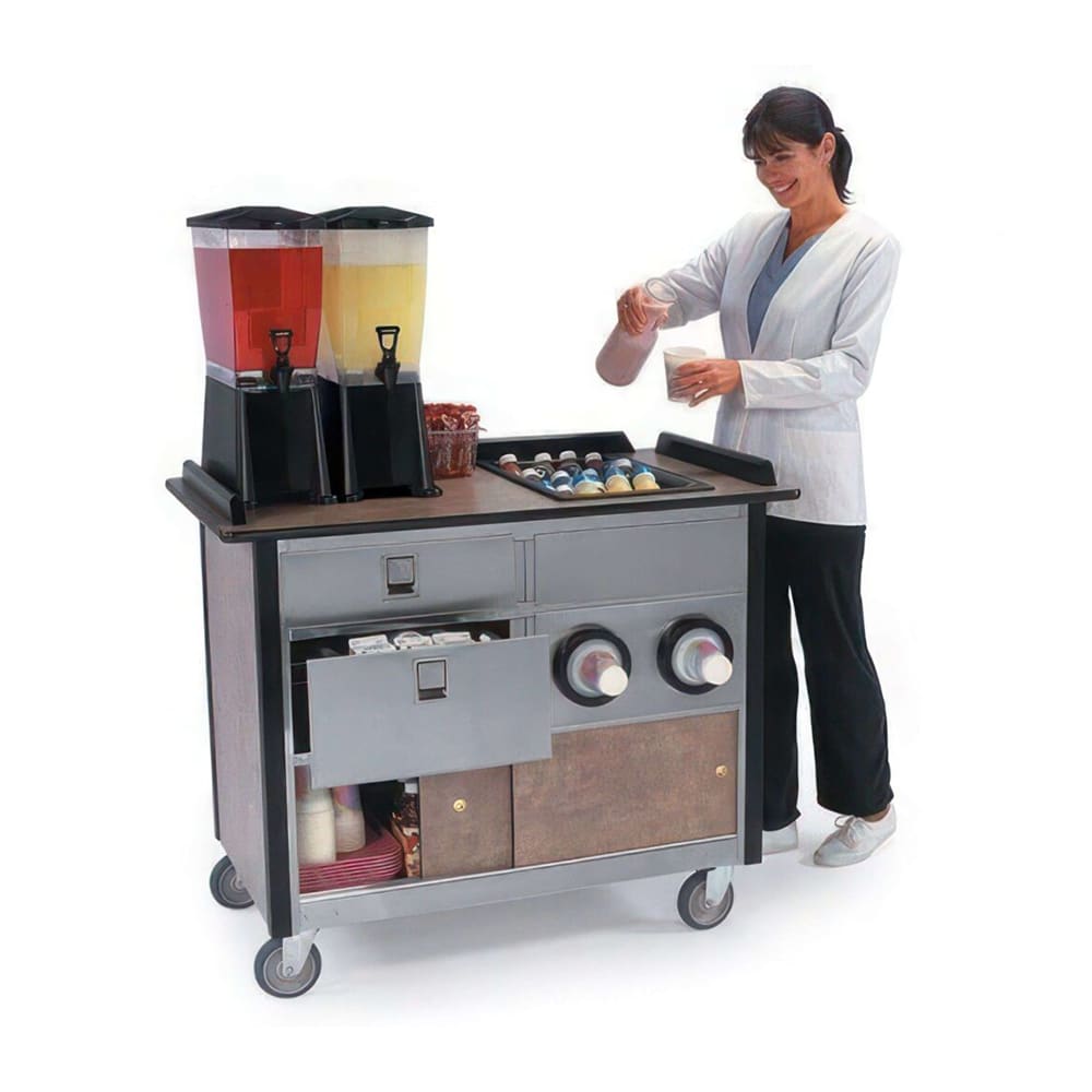 Lakeside 690-10 RED Food Cart w/ Drawers, 44 1/2"L x 24 1/2"W x 37 3/4 ...