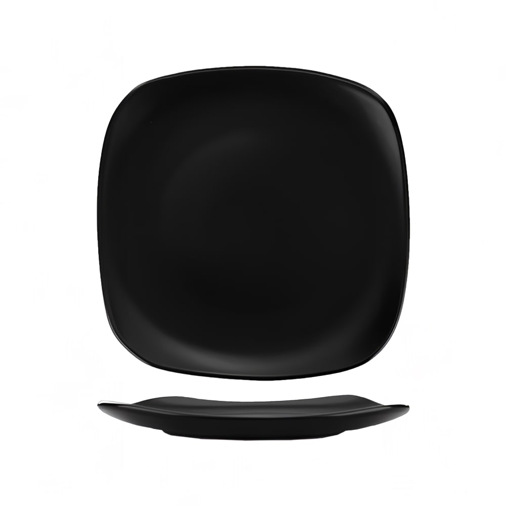 ITI QP-9-MB 9 3/4" Square Quad™ Plate - Porcelain, Matte Black