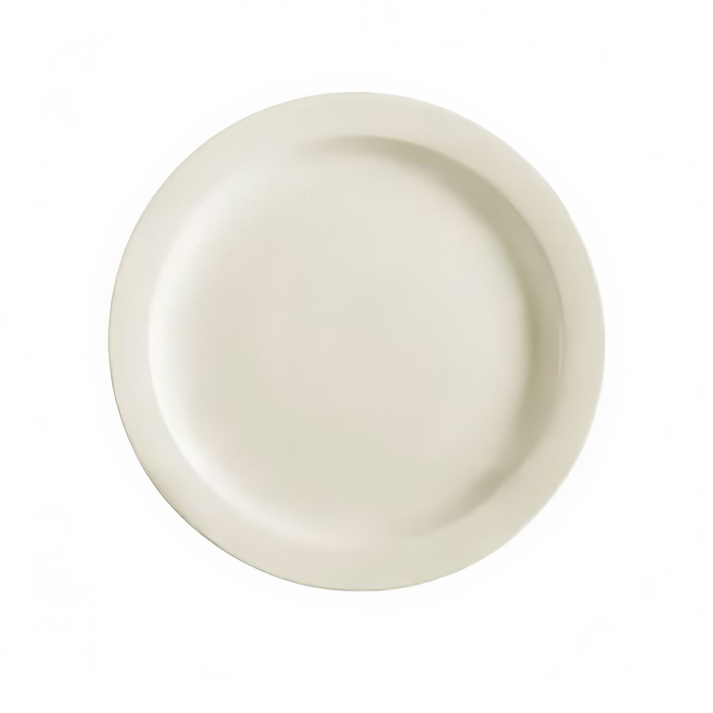 CAC NRC-6 American White Narrow Rim Plate, NRC, Round