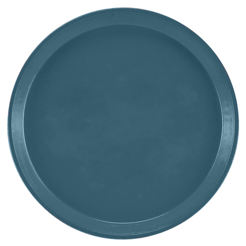 Cambro 1000401 10" Round Serving Camtray - Fiberglass, Slate Blue