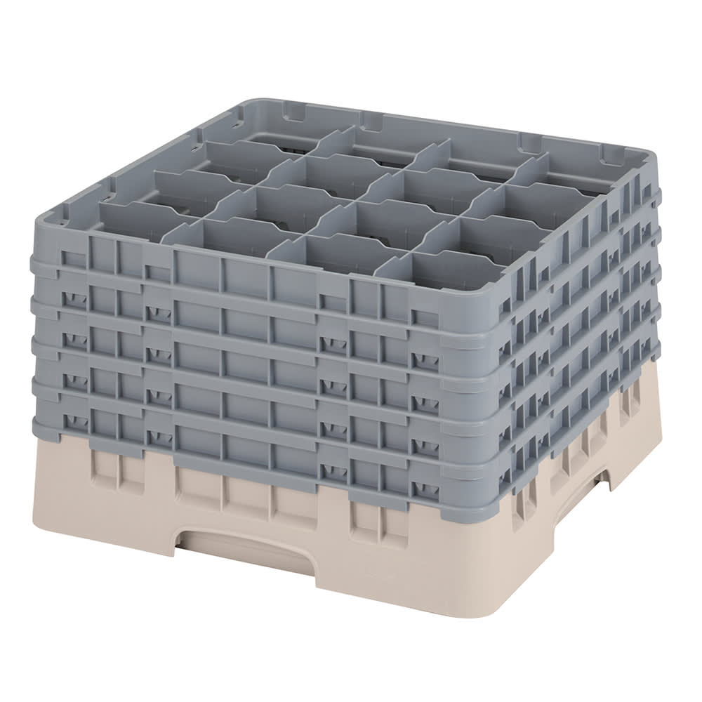 Cambro 16S1058184 Camrack® Glass Rack w/ (16) Compartments - (5) Gray ...