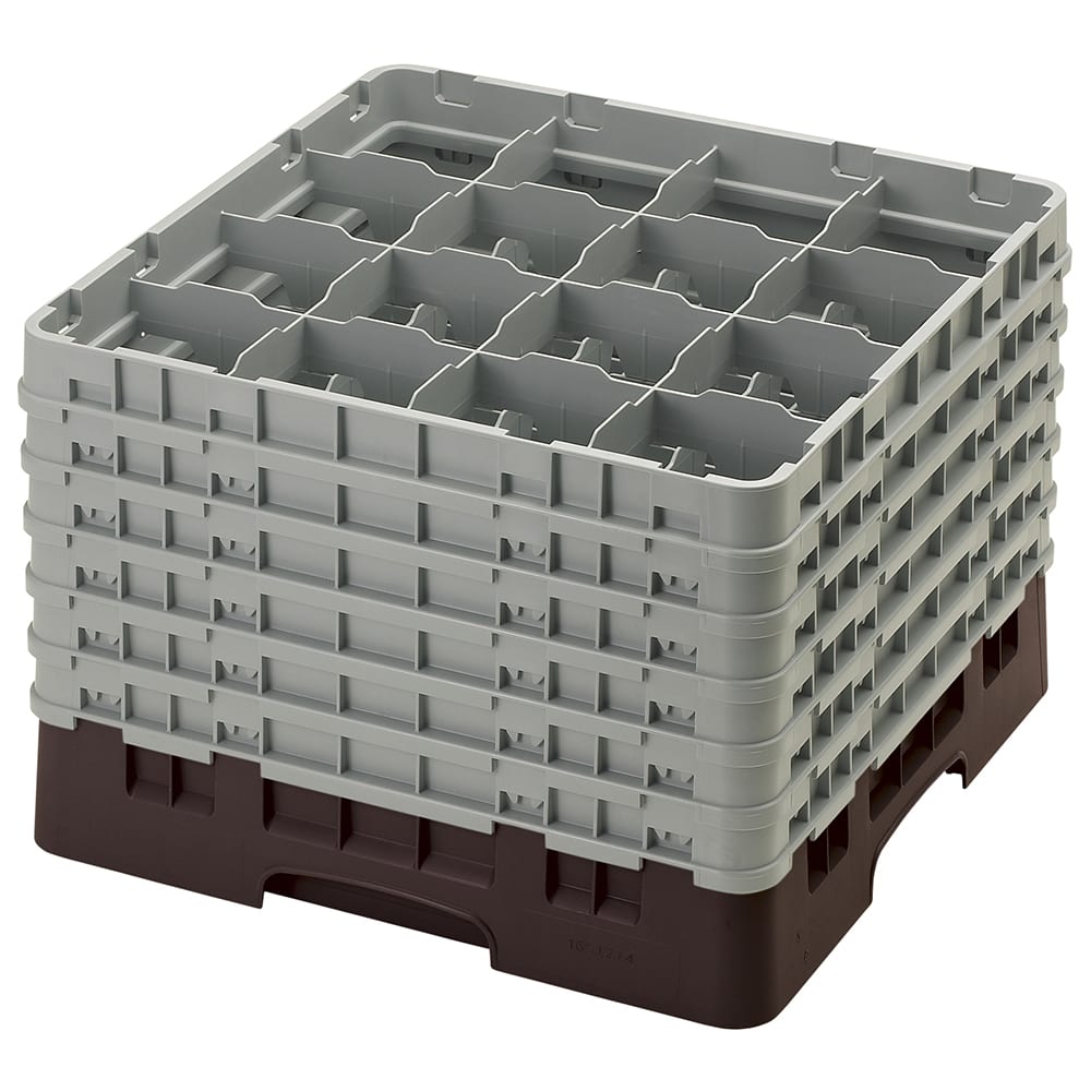 Cambro 16S1214167 Camrack® Glass Rack w/ (16) Compartments - (6) Gray ...