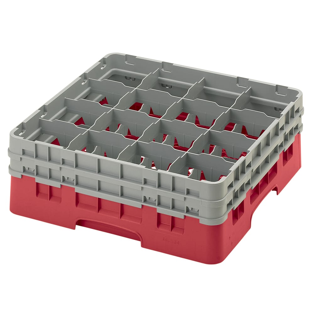 Cambro 16S534163 Camrack® Glass Rack w/ (16) Compartments - (2) Gray ...